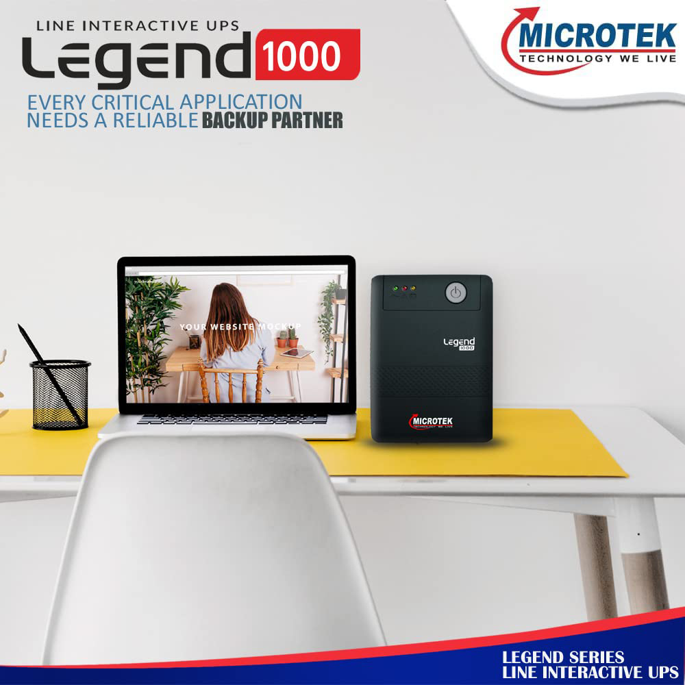 MICROTEK UPS LEGEND 1000VA BLACK - | Supreme IT Mall| Supreme IT Mall